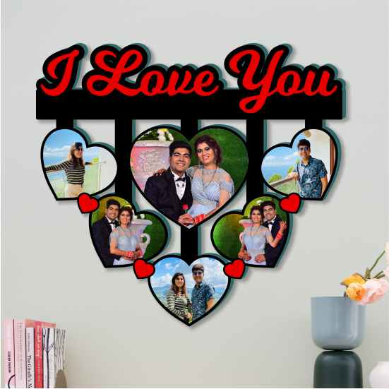 Love Frame with 6 Heart Photos - The Perfect Gift | Free Shipping all ...